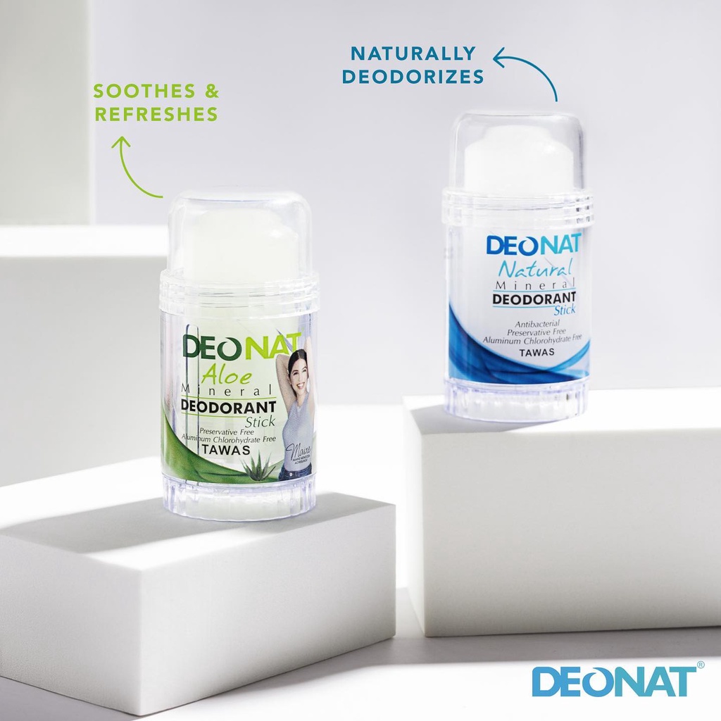 Deonat Mineral Deodorant (Spray, Stick, Roll On, or Foot Spray) (Aloe ...