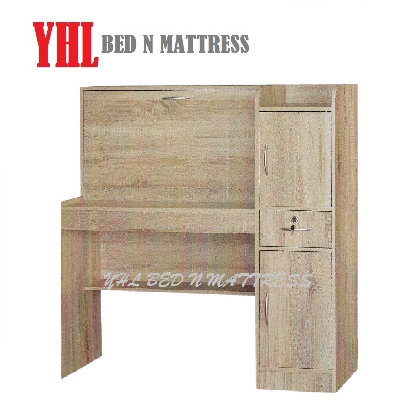 YHL Fans Writing / Study Desk With Hidden Storage Cabinet (Free ...