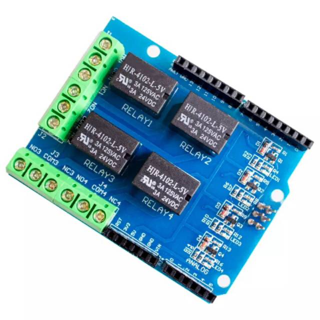 Four channel 4 channel relay shield arduino uno mega expansion board ...