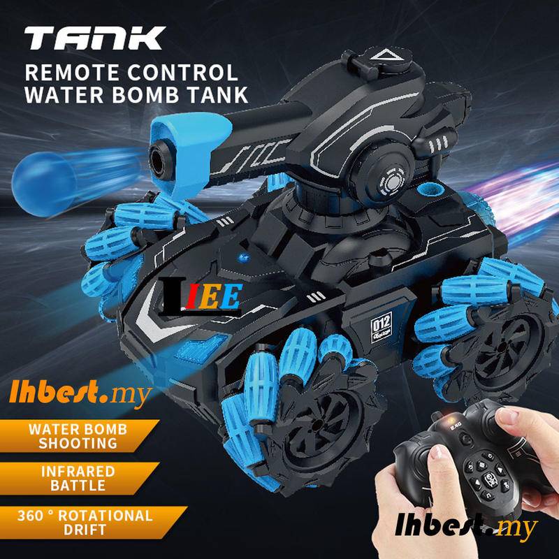 RC Remote Tank 4WD Water Bomb Shooting Battle Tank Remote Control Car ...