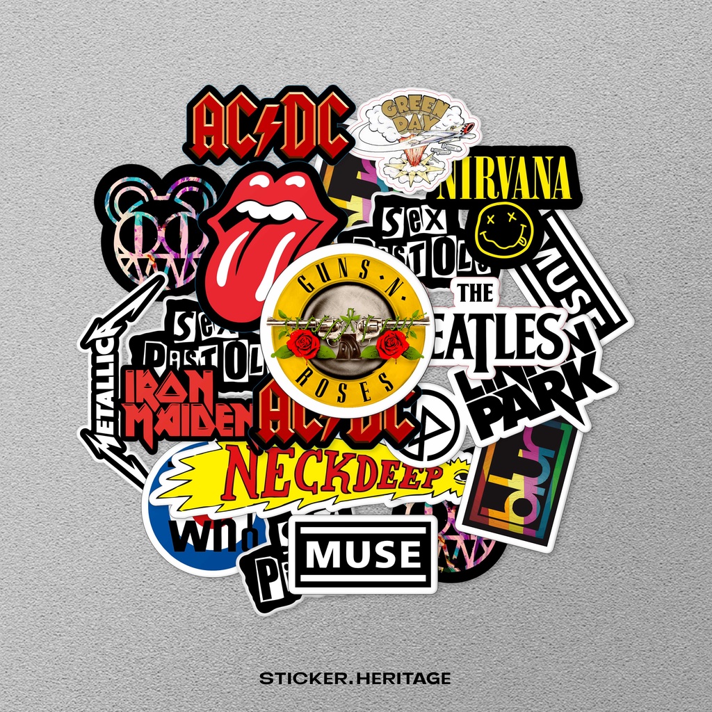 Aesthetic BAND ROCK METAL BAND STICKERS | HP TUMBLER STICKER | LAPTOP ...