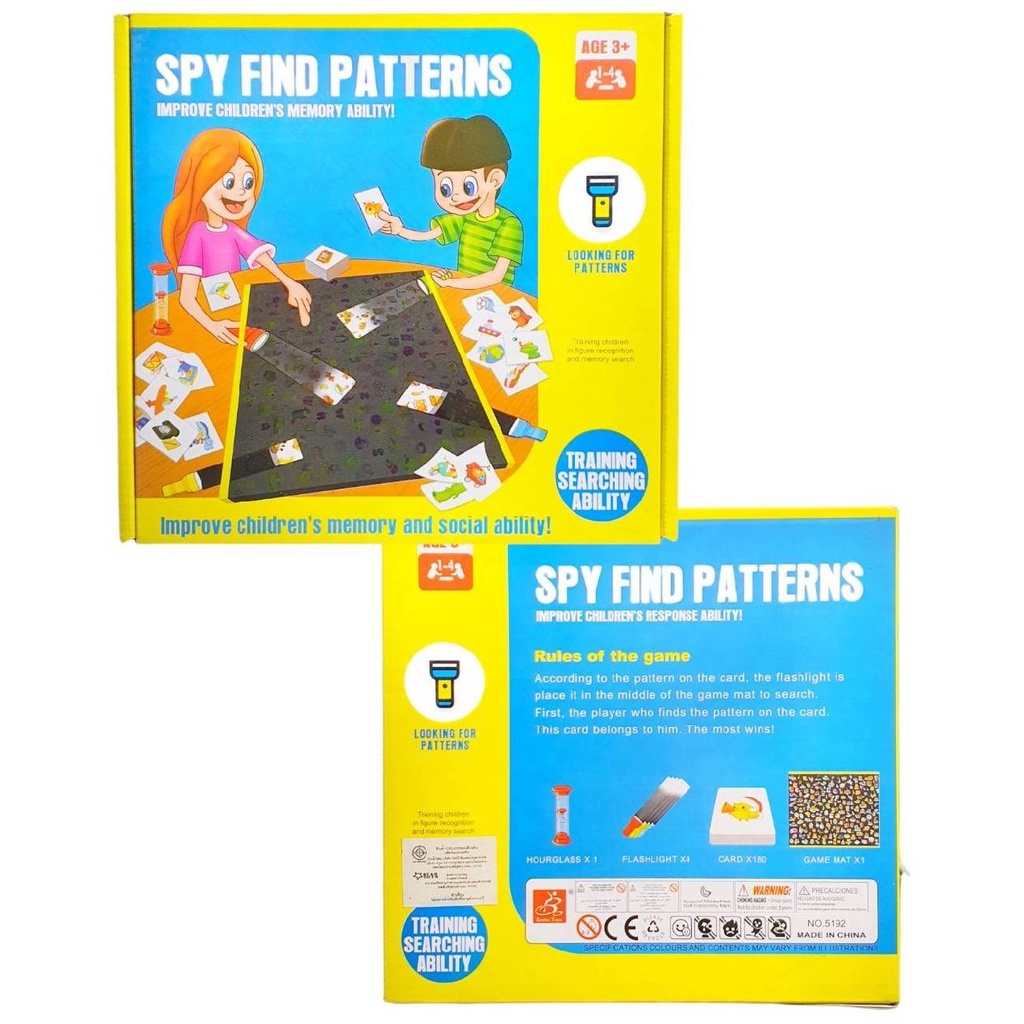 SPY FIND PATTERNS Children's Toys Detective Games Educational Skill ...