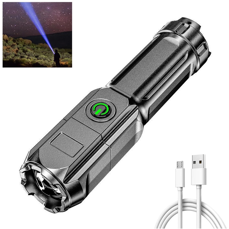 Toopre Portable LED Zoom Flashlight Powerful Charging torch portable ...