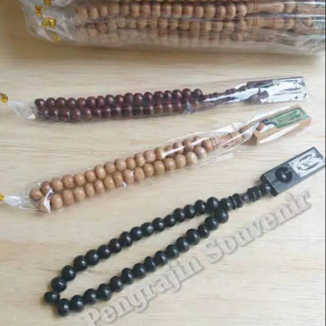 KAYU Contents 100 PCS Wedding Souvenirs Plastic Packaged Wooden Tasbih ...