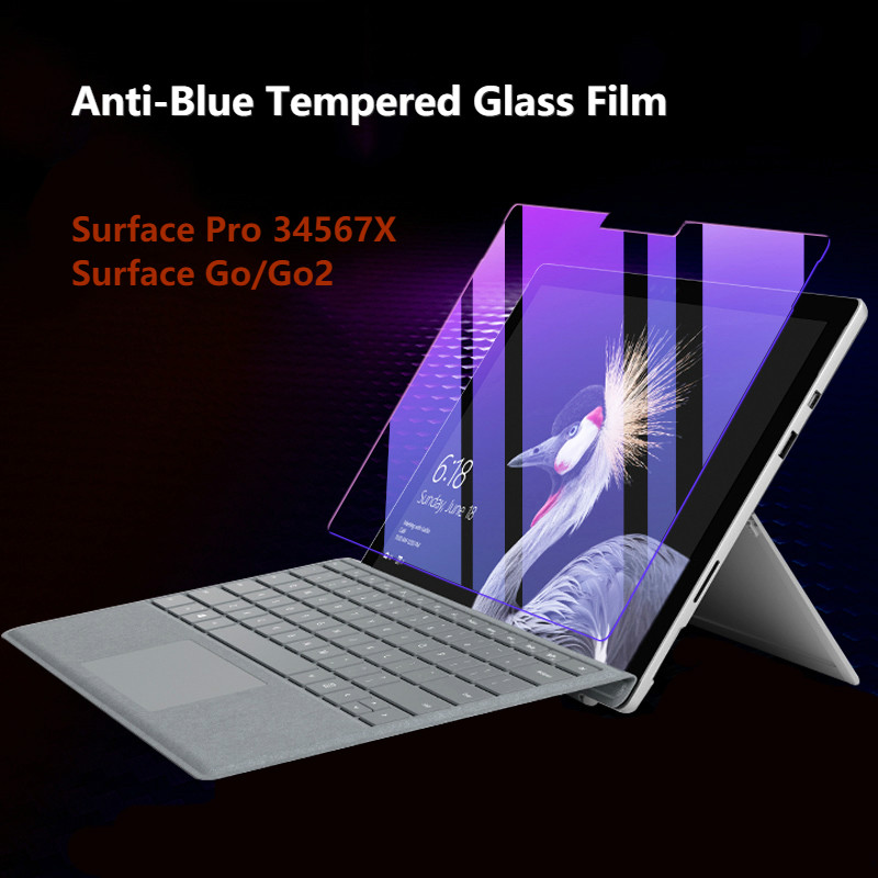 Anti Blue Tempered Glass For Microsoft Surface Pro X 8 7 6 5 4 3 Screen ...