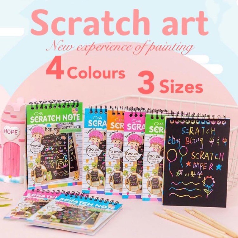 🚚SG Ready Stock 🚚 Rainbow Scratch Book Note Book Goodie Bag Gift ...