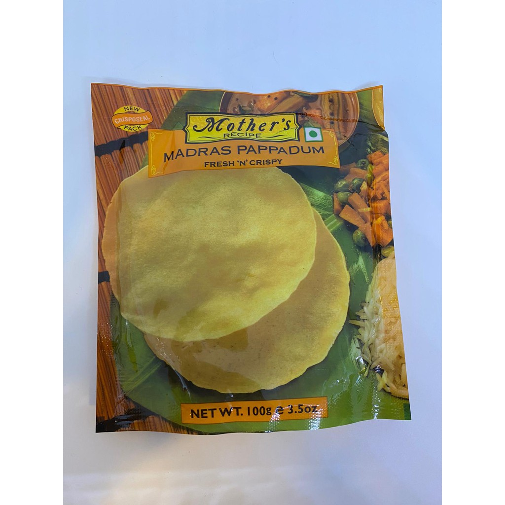 Mother's Recipe Madras Pappadum (MR-044) 100 grams | Shopee Singapore