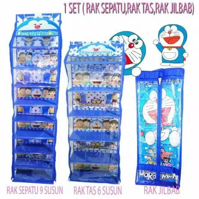 Hbo 3IN1 Character SET Rack/Hanging Rack (Bag Rack, Shoe Rack, Hijab ...