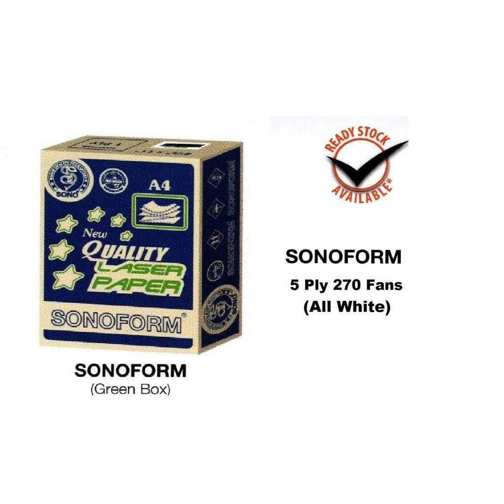 (270 Fans) Sonoform 9.5" x 11" 5 Ply NCR Paper Computer Paper (All ...