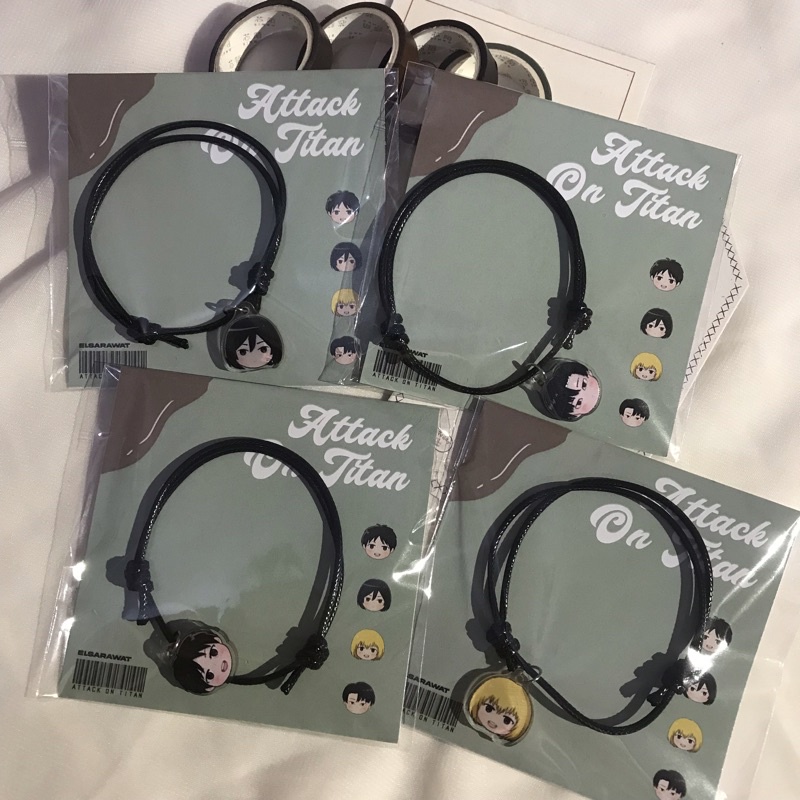 Bracelet attack on TITAN BRACELET AOT levi ackerman eren yeadger ...