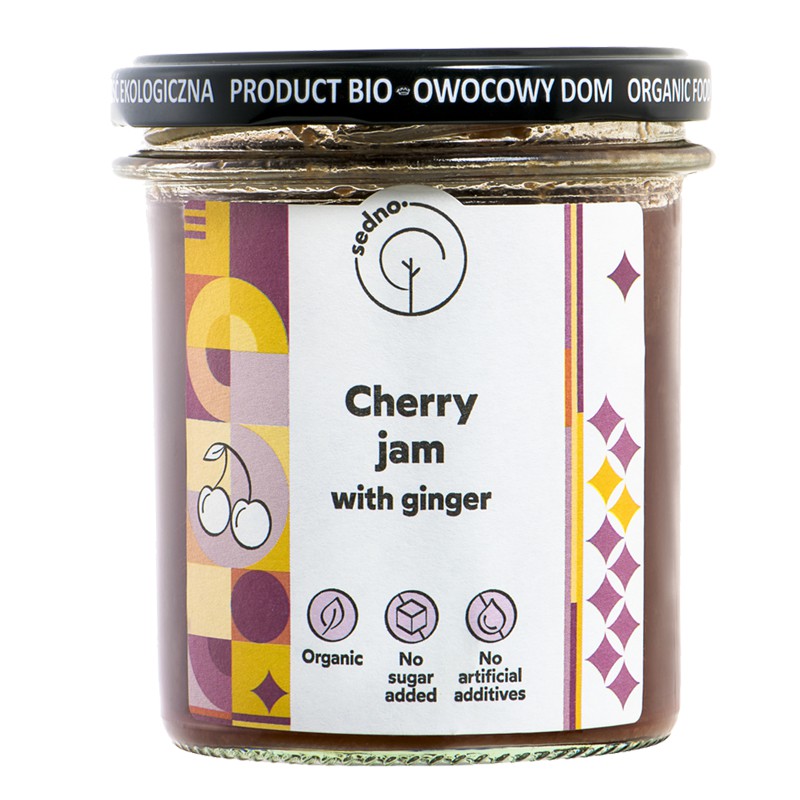 Sedno - Cherry Jam with Ginger from Poland 290 grams ~ NO SUGAR added ...