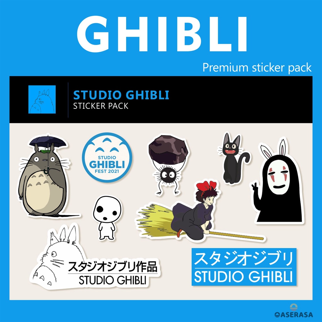 Ghibli Pack Of 10pcs Paste Stickers | Ghibli premium pack STUDIO ...