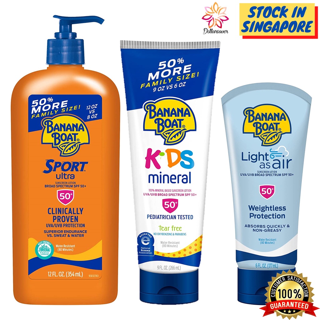 Banana Boat Kids Sunscreen Lotion Sun Block Sport, Tear-Free, Broad ...