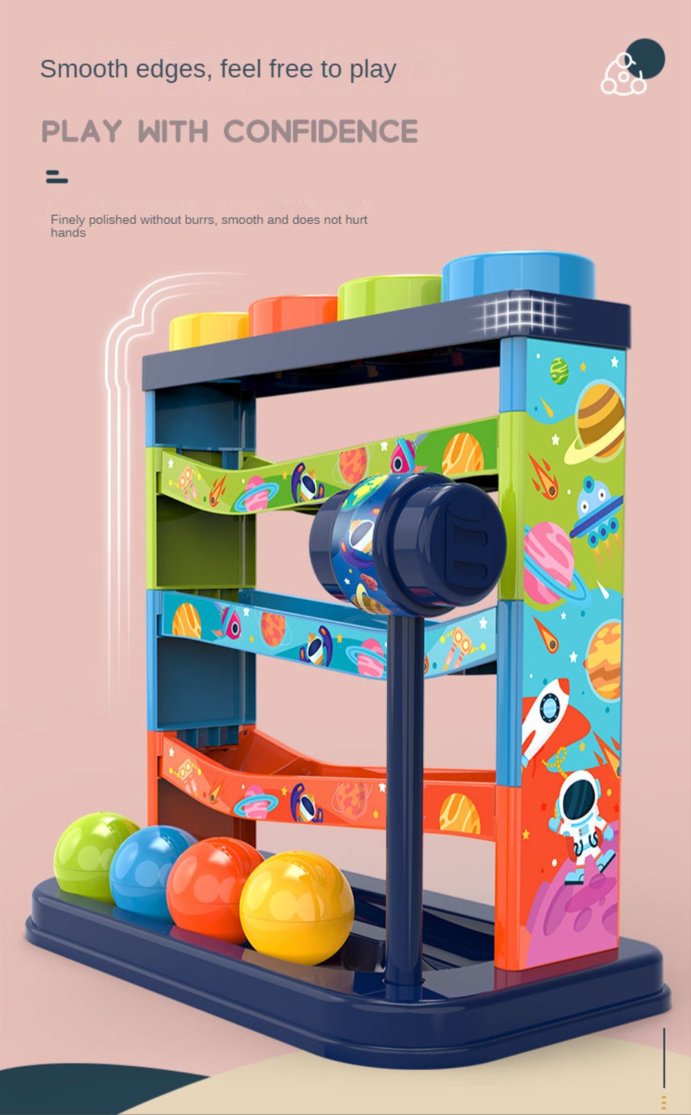 5 Layer Ball Drop Roll Swirling Tower Run with Swirling Ramps & 4 Balls ...