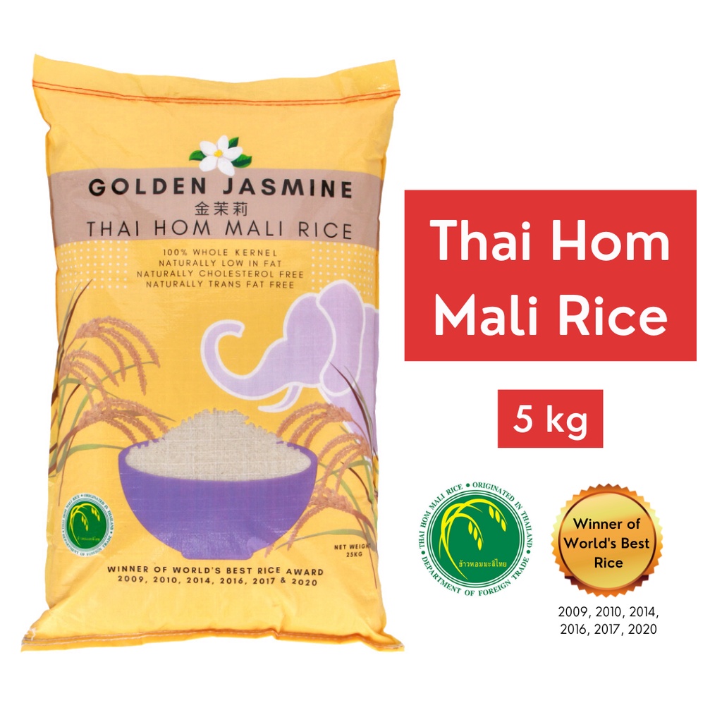 5KG Thai Hom Mali Rice - Golden Jasmine | Shopee Singapore