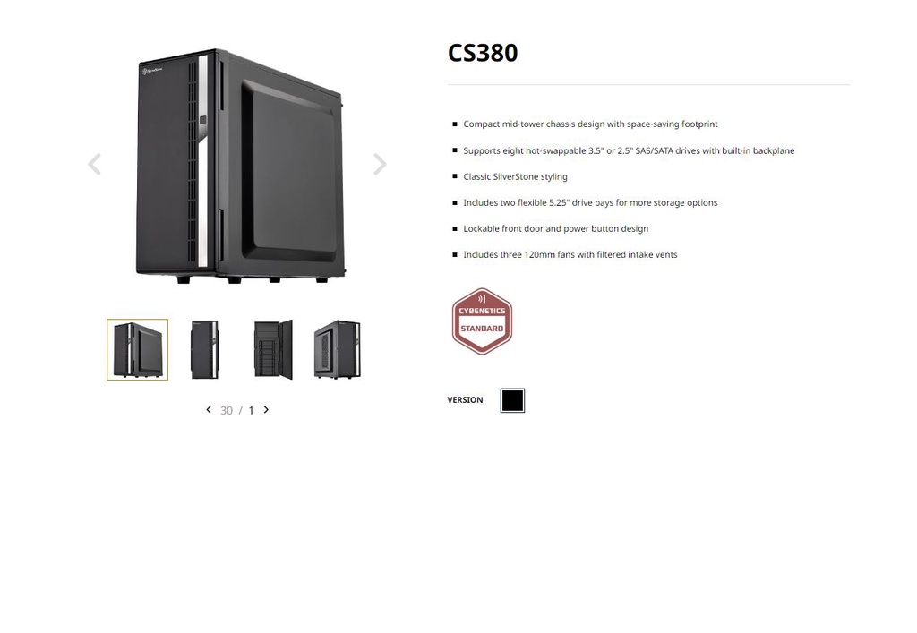 SILVERSTONE CS380 ATX/Micro-ATX/Mini-ITX Casing support 8 * 2.5"/3.5 ...