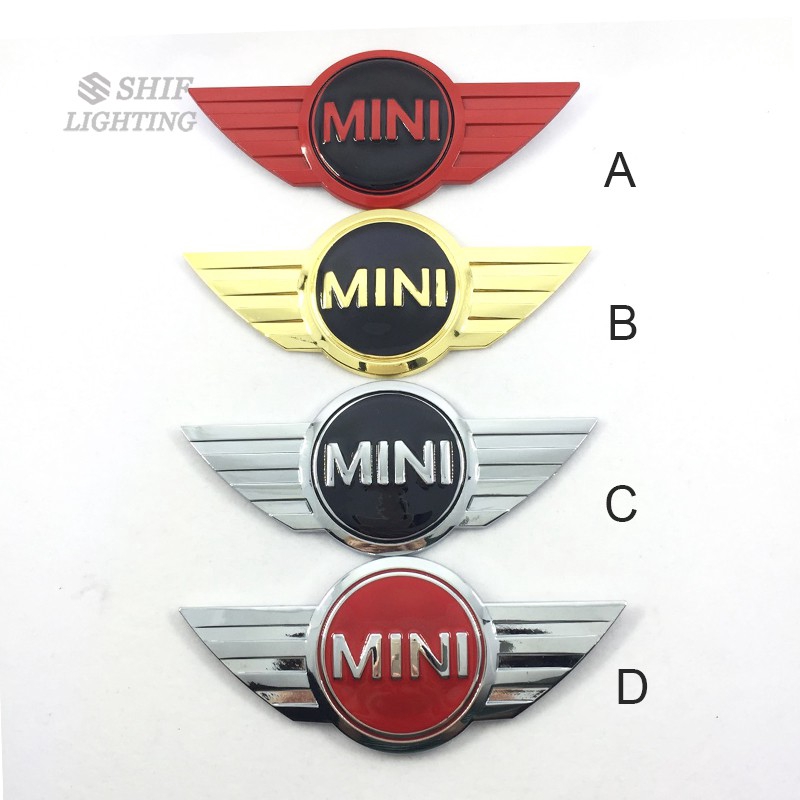 1 x Metal MINI Wings Logo Car Front Trunk Emblem Badge Sticker Decal ...