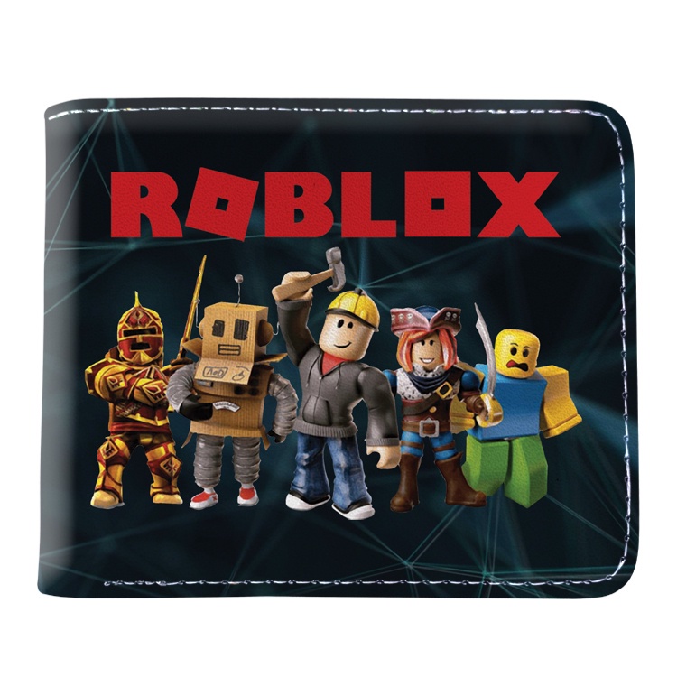 Roblox Sandbox Game Fashion New Student PU Leather Cartoon Short Wallet ...