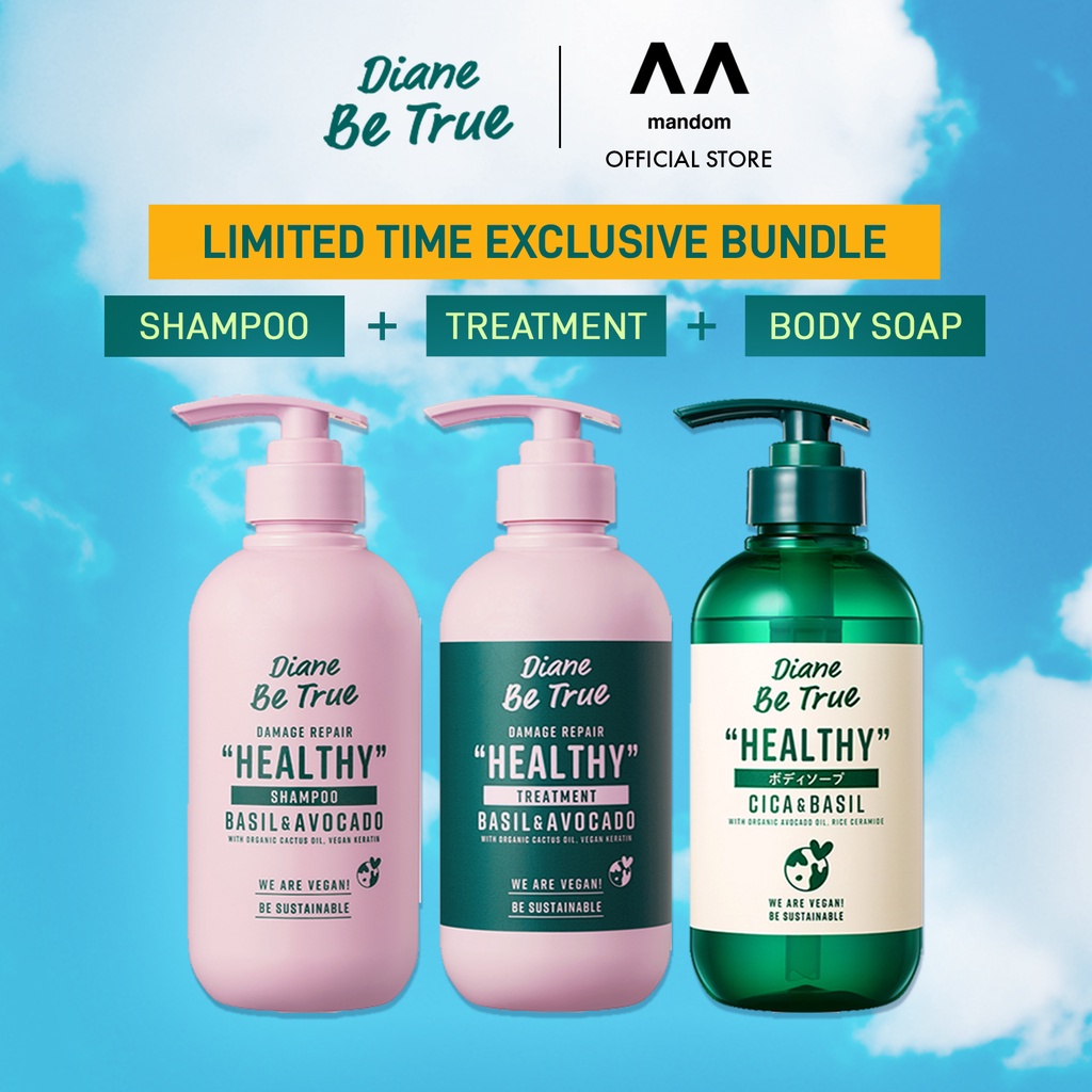 [Bundle of 3] Diane Be True Shampoo + Treatment + Body Soap Bundle ...