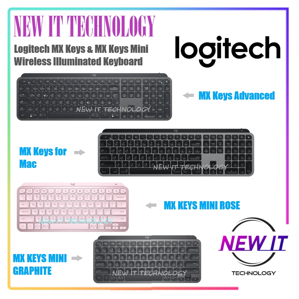 Logitech MX Keys S & Advanced Wireless USB &MX KEYS FOR MAC WIRELESS ...
