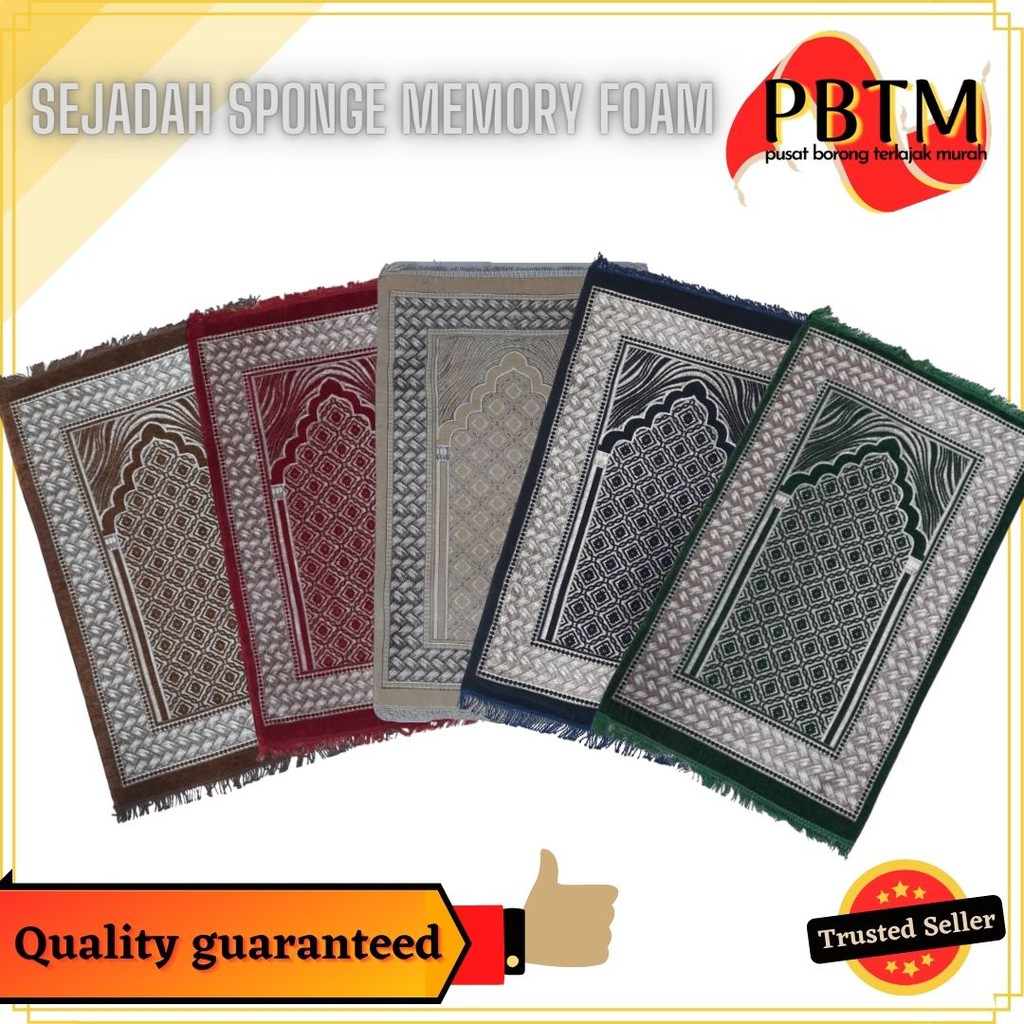 Foldable Sejadah Comfort Sponge Memory Foam With Box (Size: 110cm x ...
