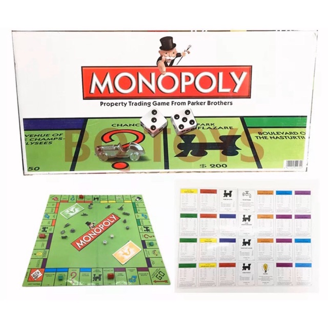 Classic Version English Monopoly Game Checkerboard English Chess Board ...
