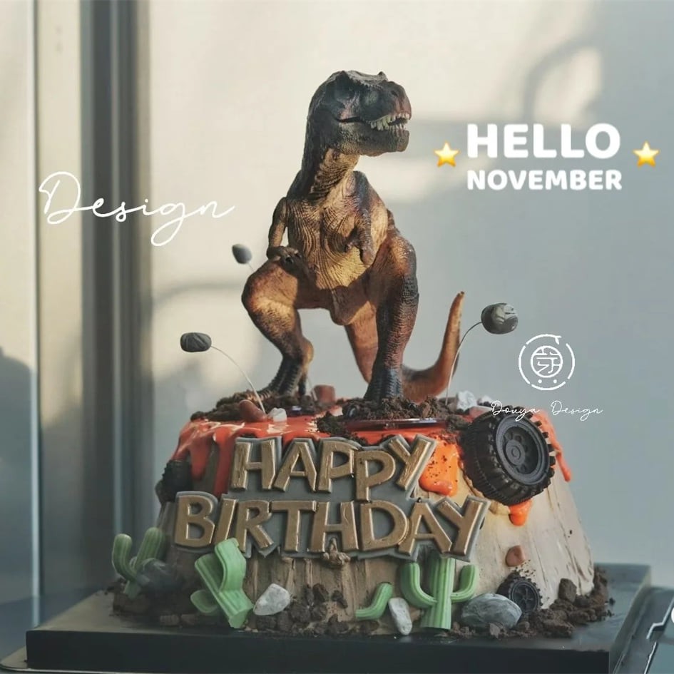 Dinosaur T-Rex Cake Topper Decoration Kek Hiasan 暴龙恐龙蛋糕装饰 | Shopee ...