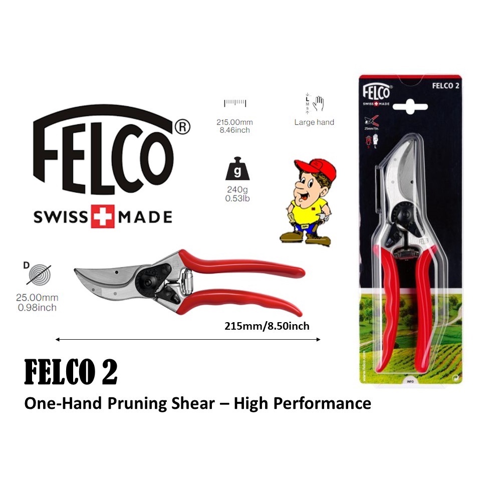 FELCO 2 One-hand pruning shear | High performance | Classic Model ...