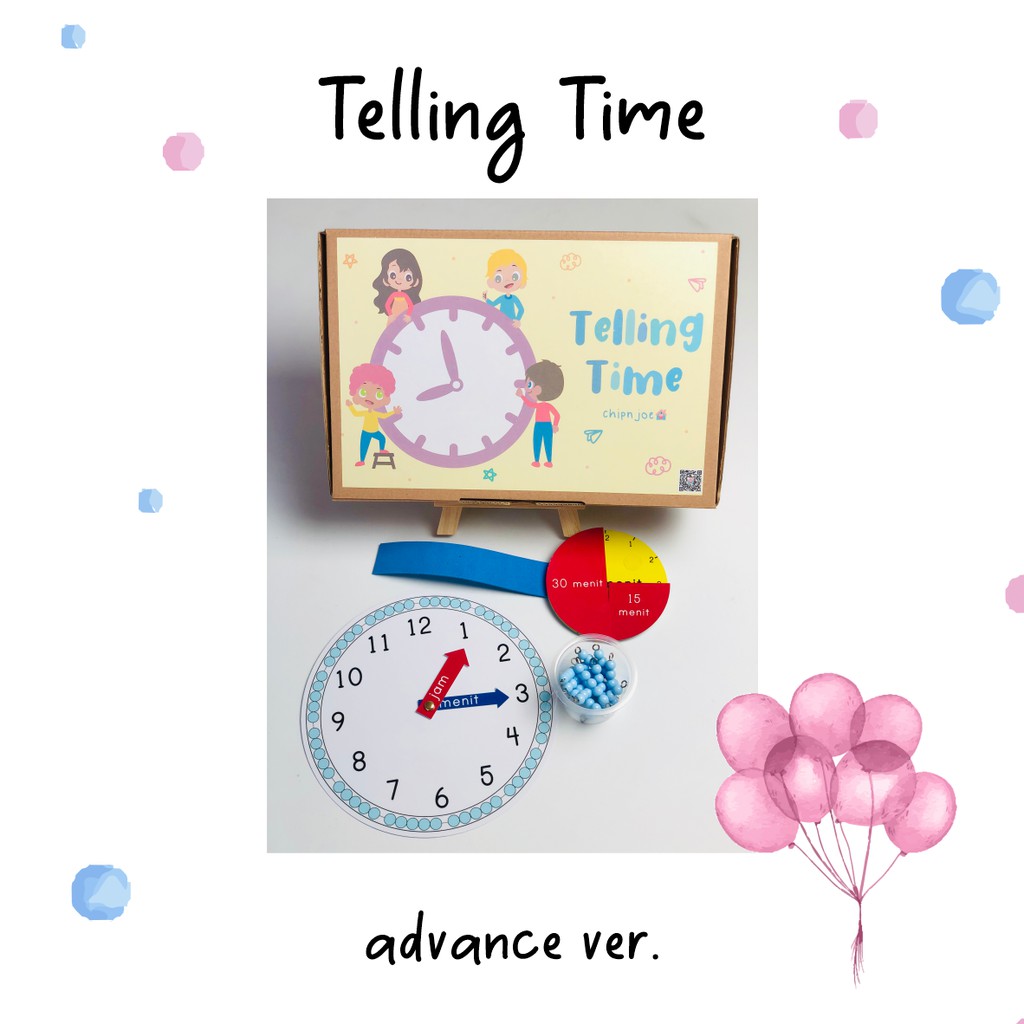 Telling Time ADVANCE Pack Montessori Educational Toy Learning Time ...