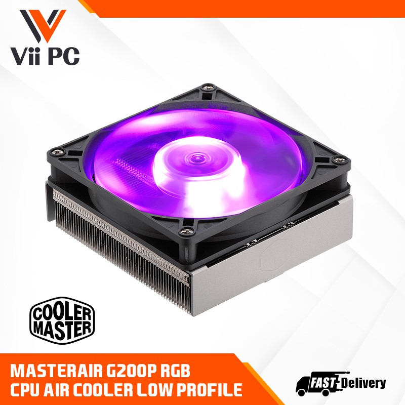 Cooler Master MasterAir G200P RGB CPU Air Cooler, Low Profile, Dual C ...
