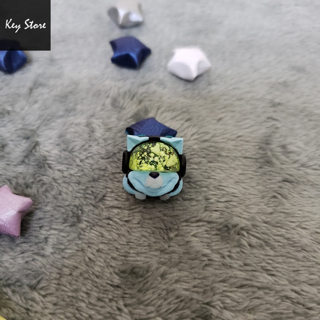 Artisan keycap sirius mechanical keyboard button blue purple reflective ...