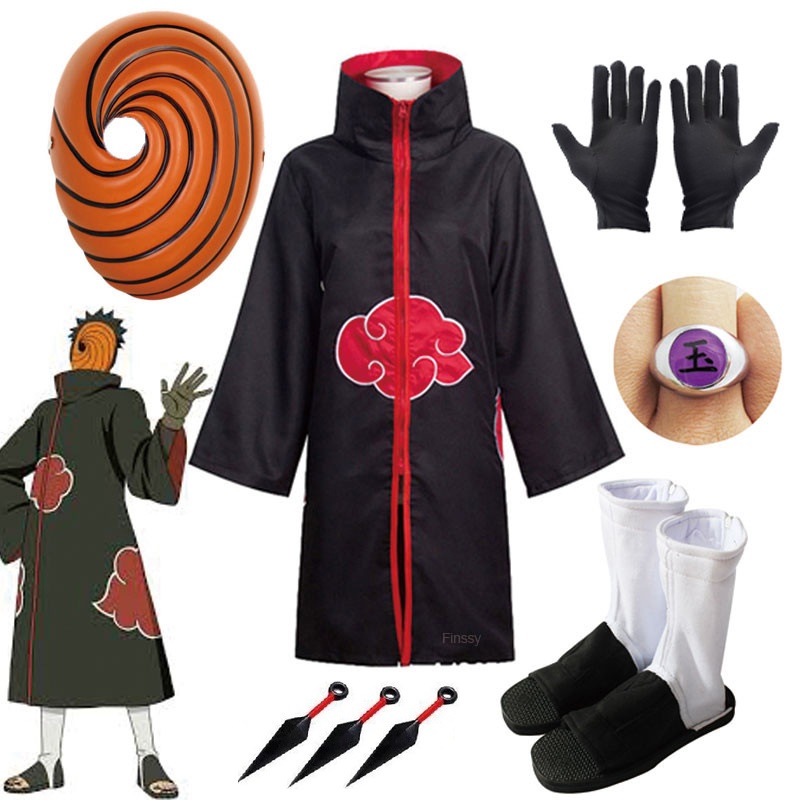 Kids / Adults Anime Cosplay Costume Naruto Akatsuki Cloak Tunic ...