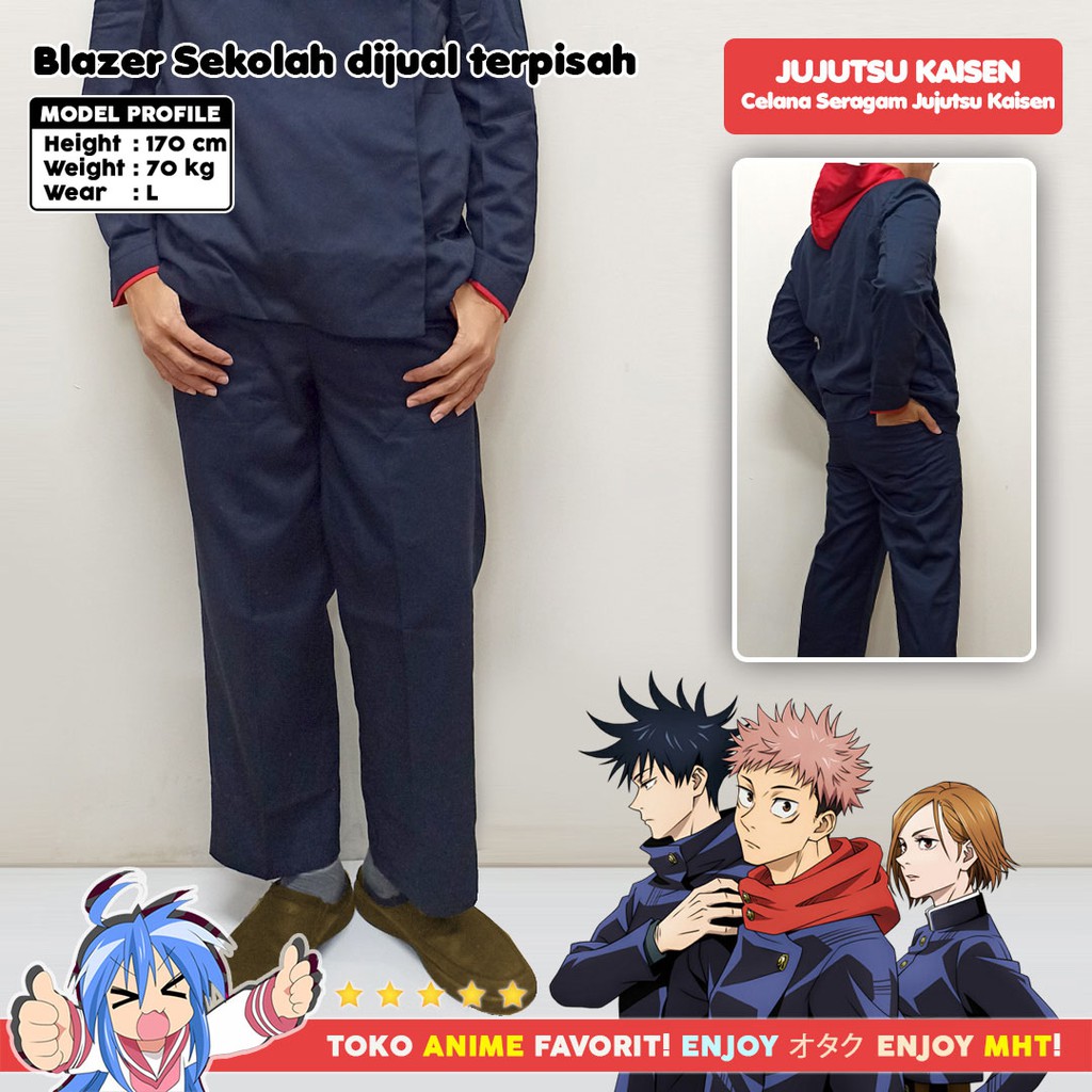 Anime Cosplay Uniform Pants Jujutsu Kaisen Itadori Yuji Megumi ...