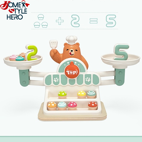 [SG Stock] Top Bright Yummy Bear 123 Scale Math Game STEAM Educational ...