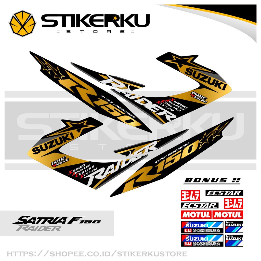Stickers SUZUKI RAIDER 150 / SATRIA FU / STICKER / REBORN / STOCK ...