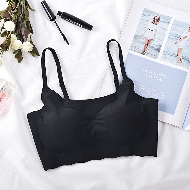 Seamless Bra Sets Women Lingerie Wireless Plus Size Ice Silk bras ...