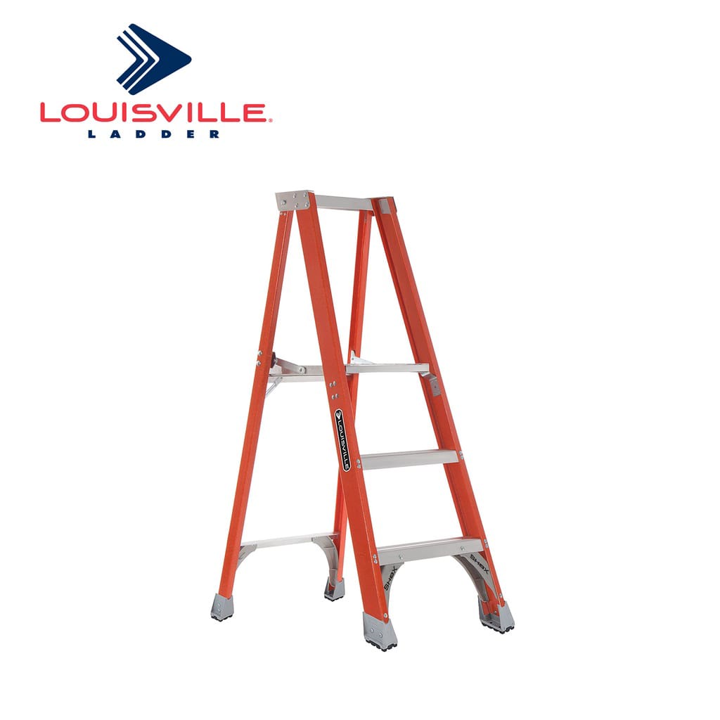 Louisville Ladder 3-Step Fiberglass Platform Ladder FP1403HD | Shopee ...