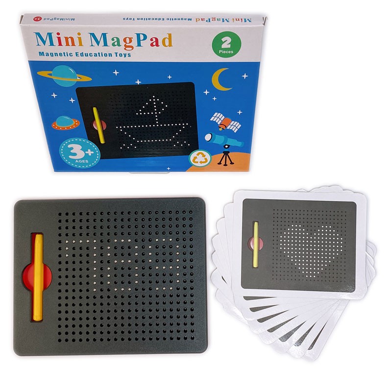 MagPad Magnetic Bead Drawing Board Magnet Dot-To-Dot Steel | Shopee Singapore
