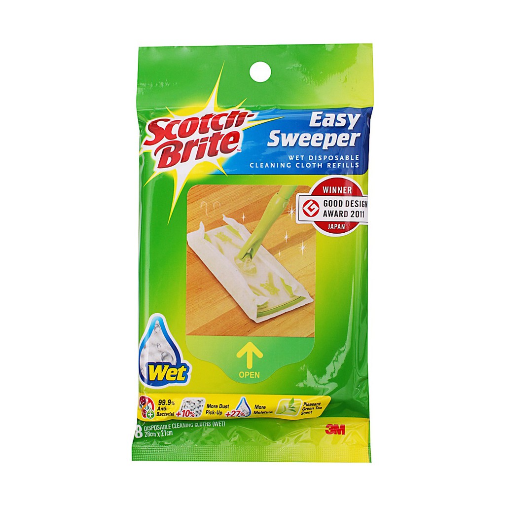 3M Scotch-Brite Easy Sweeper Wet Wiper Q600RW-E | Shopee Singapore