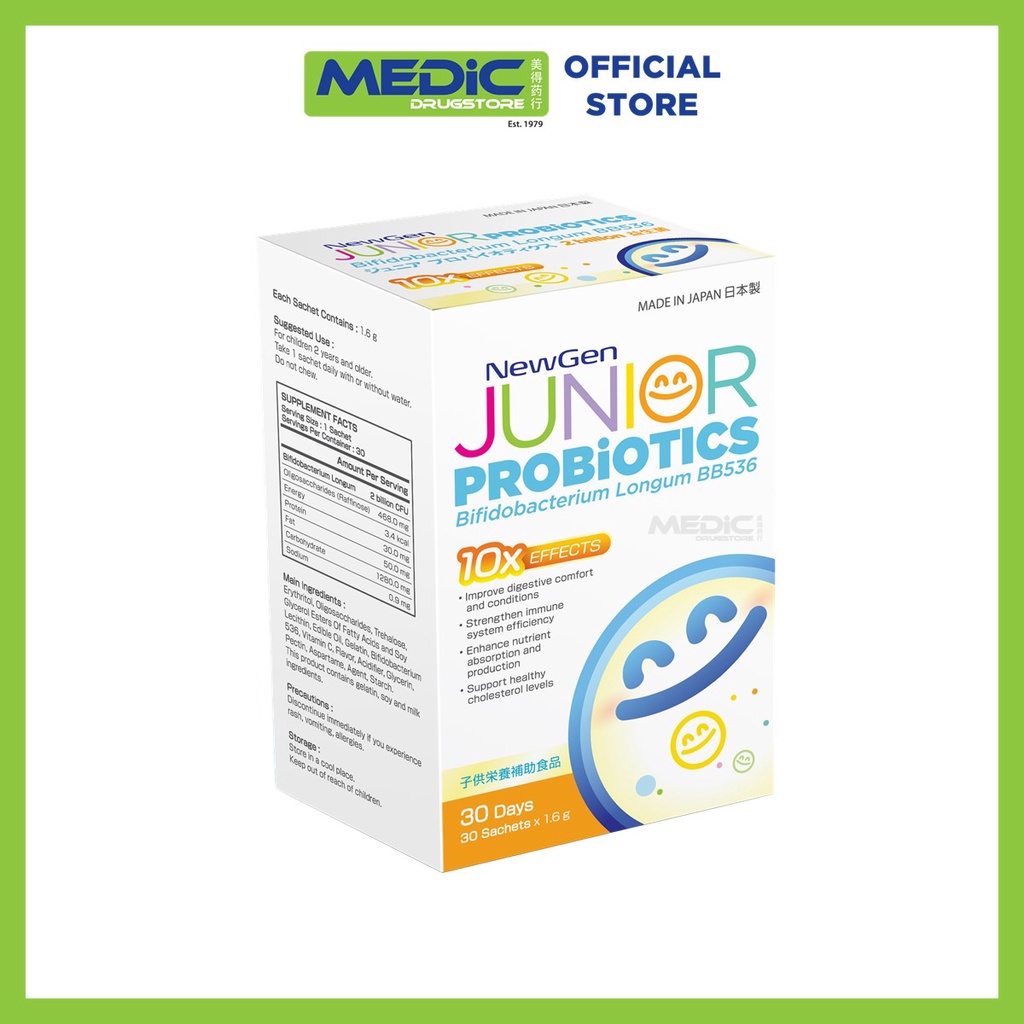 NewGen Junior Probiotics 2 Billion Sachets 1.6g x 30s - By Medic ...