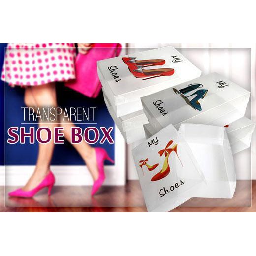 Transparent Stackable Shoe Boxes Mix Designs | Shopee Singapore