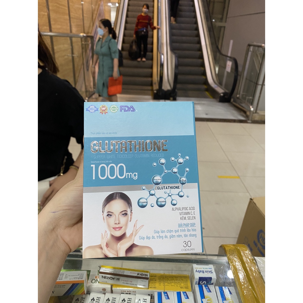 Glutathione skin whitening pills 1000mg (box of 30 pills) | Shopee ...