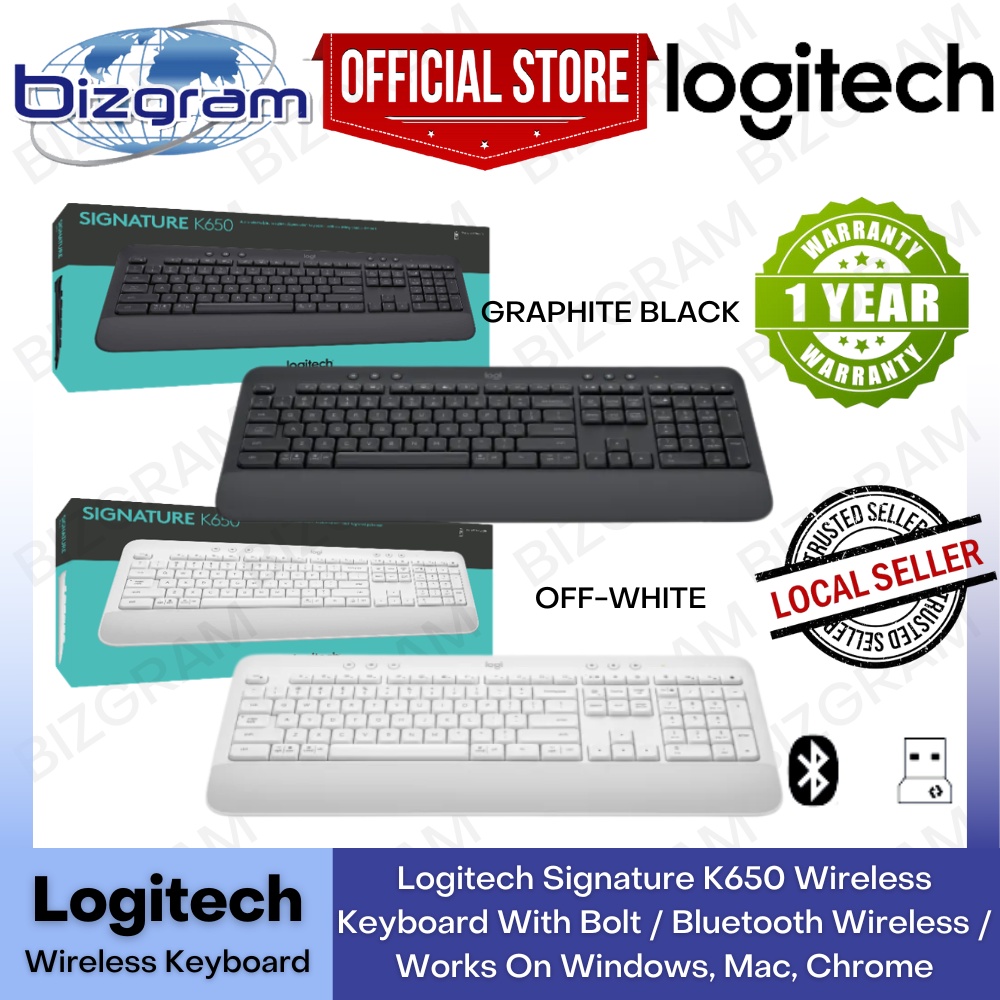 Logitech Signature K650 Wireless Keyboard With Bolt / Bluetooth ...