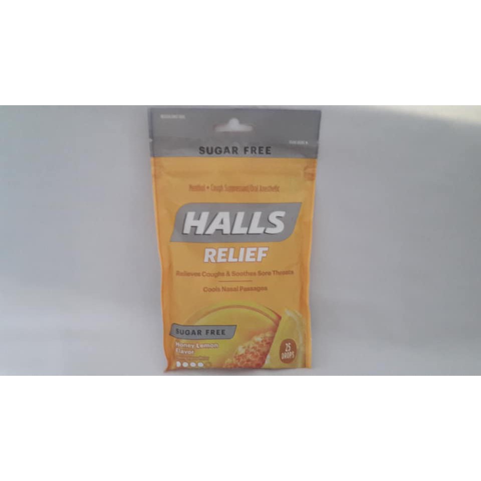 Halls Honey Lemon Lozenges - USA (25 tablets) | Shopee Singapore