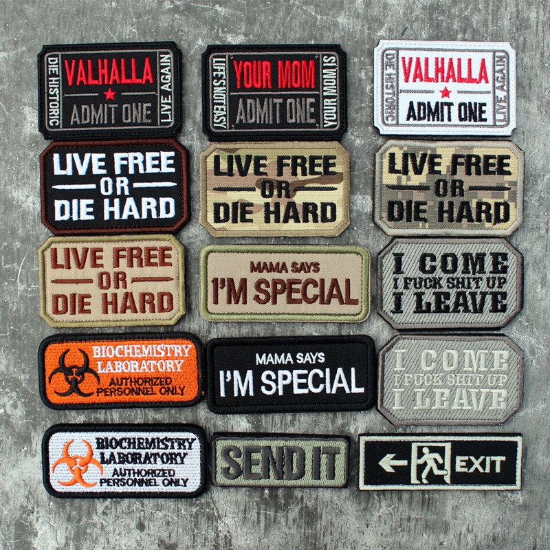 Unique English Letter Velcro Armband SEND IT Patch 3D Embroidery Badge ...