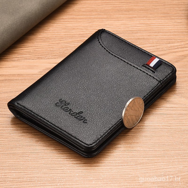 Ultra-Thin Men's Wallet Men's Vertical Small Wallet | Shopee Singapore