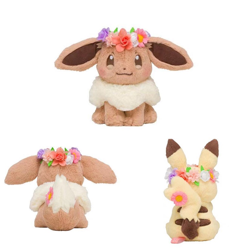 Pokemon Eevee Pikachu Easter Wreath Plush Toy Doll Stuffed Anime Toys ...