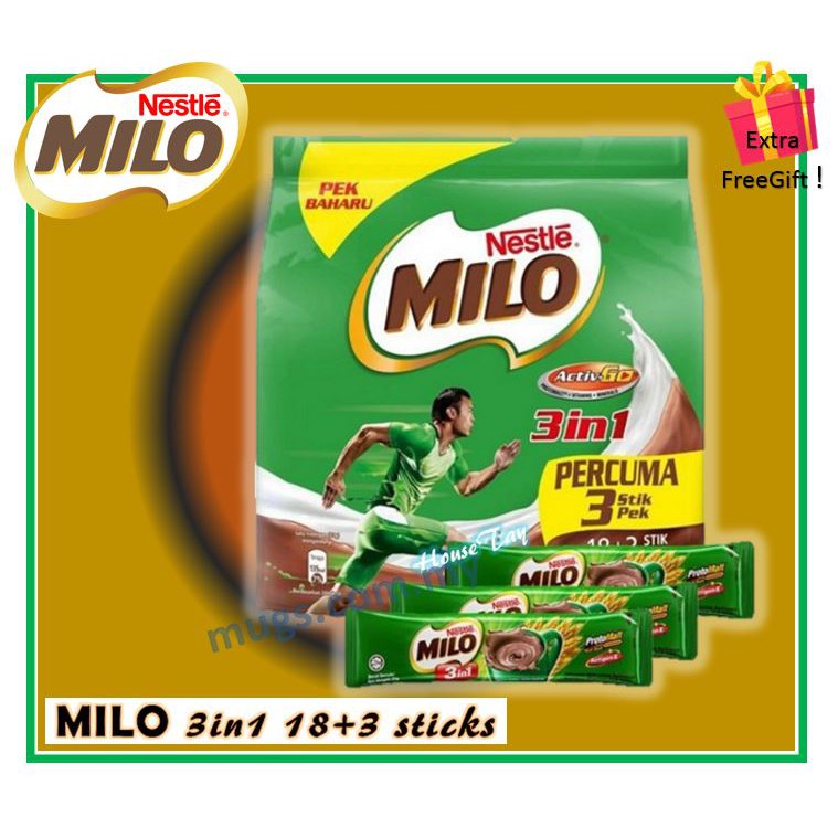 Nestle MILO Activ-Go 3 In 1 18+3 (33g x 21 sticks) | Shopee Singapore