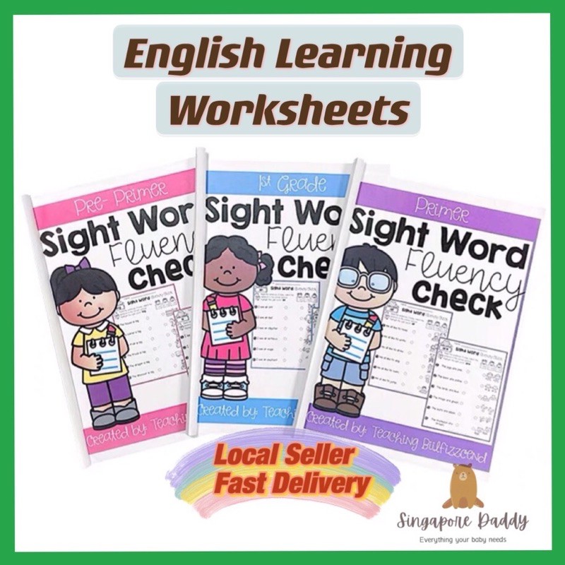 🔥SG Local In Stock🔥Sight Word Fluency Check📖Educational Worksheets ...