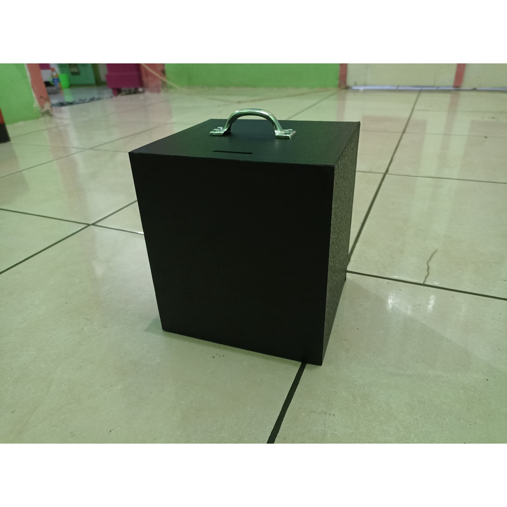 HITAM Plain Black Piggy Bank+Key/Target Piggy Bank/Black Piggy Bank ...